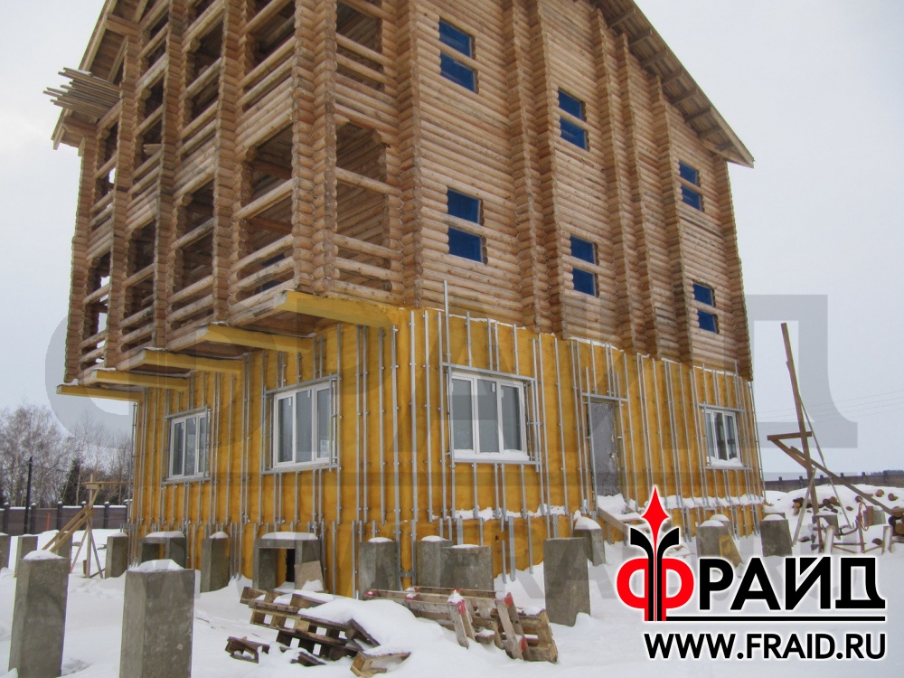 Облицовка дома термопанелями Фрайд с глазурованной керамикой Сокол FN07.